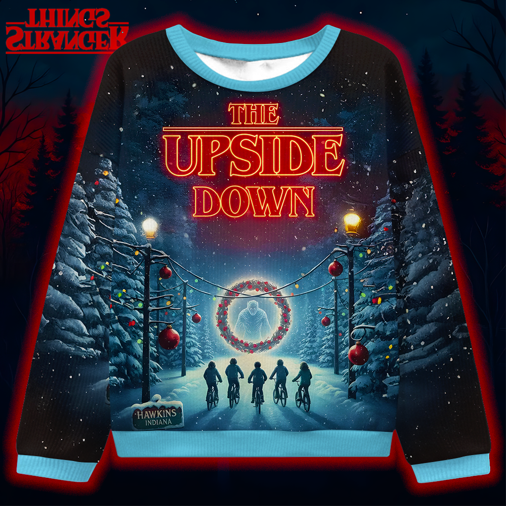 Women's Stranger Things Round Neck Ugly Sweater – TEETOPICS