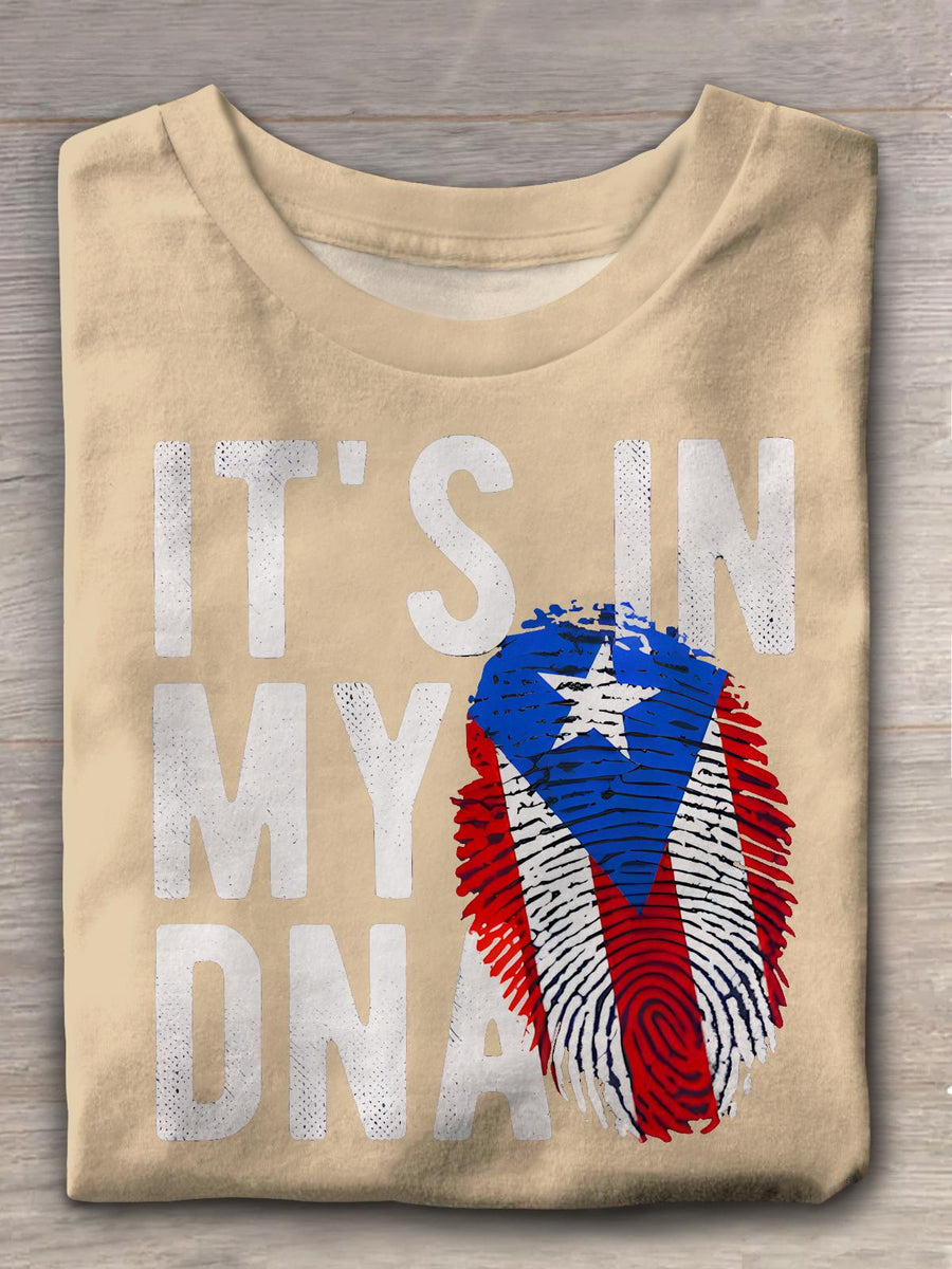 It's in my DNA Puerto Rico Flag Fingerprint Shirt – Teetopics